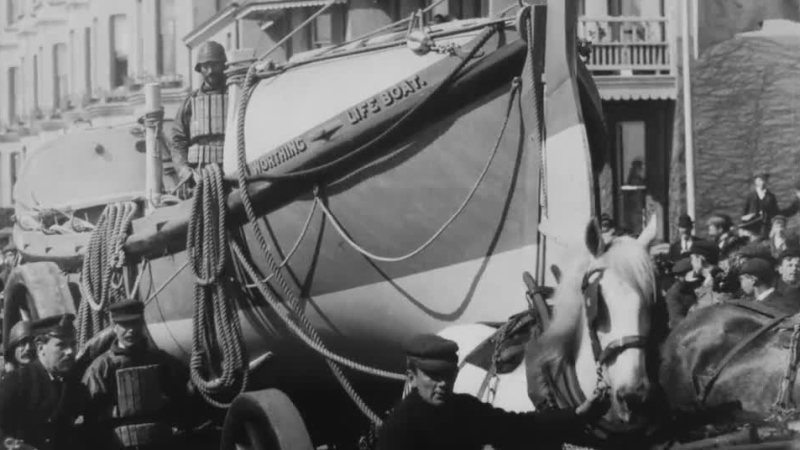 Watch Launch of the Worthing Lifeboat Emerging from the Boathouse ...